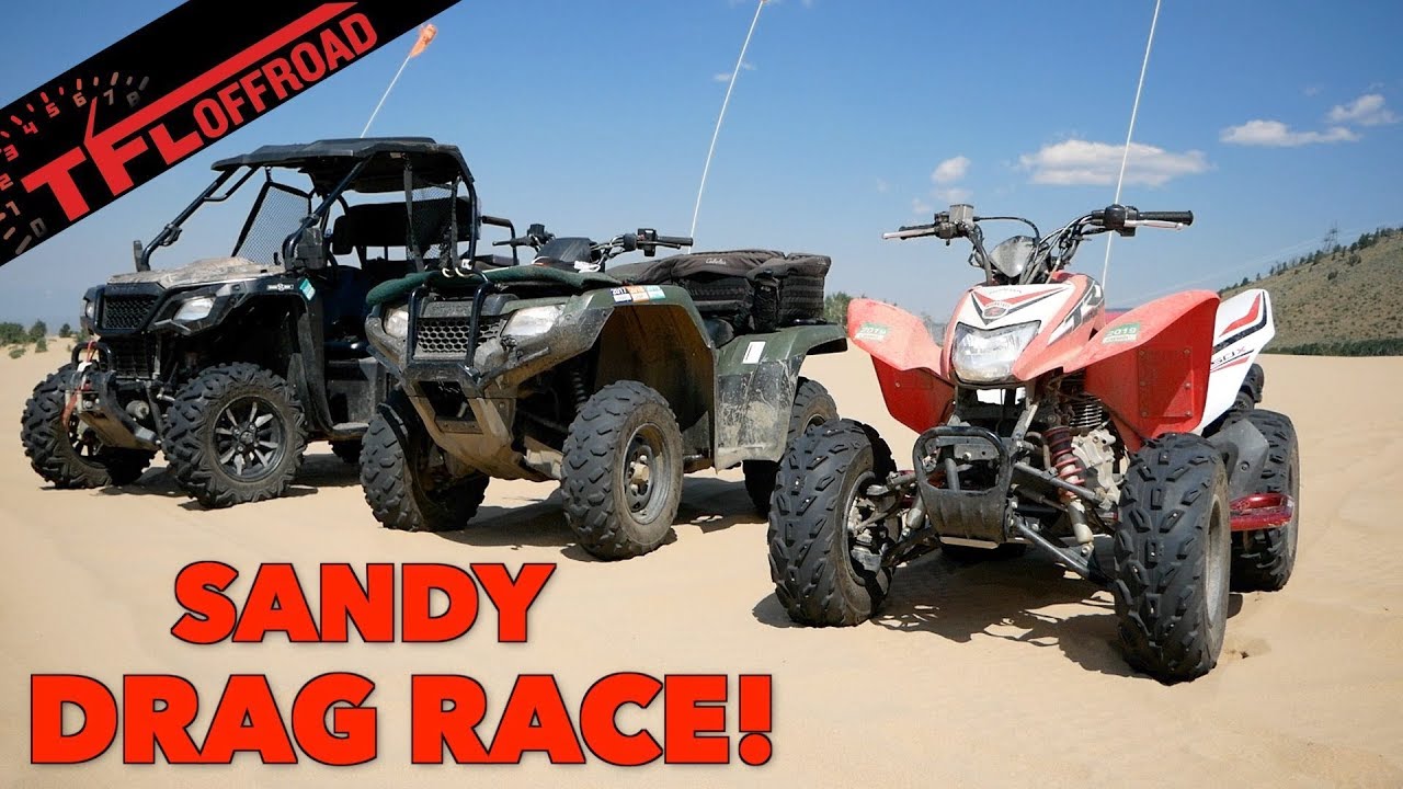 Which Is Quicker: 2WD ATV, 4x4 ATV, or a Side by Side? Sand Dunes Drag ...