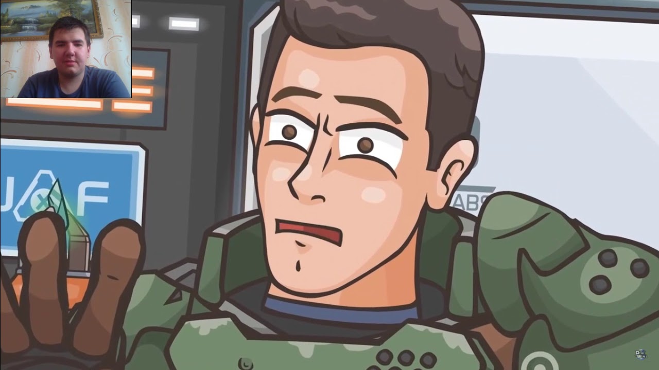 Реакция на DUUMB (DOOM 2016 Cartoon Parody) - YouTube