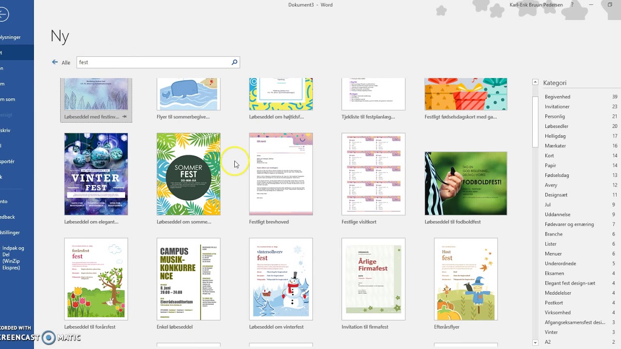 Online skabeloner i Word - YouTube