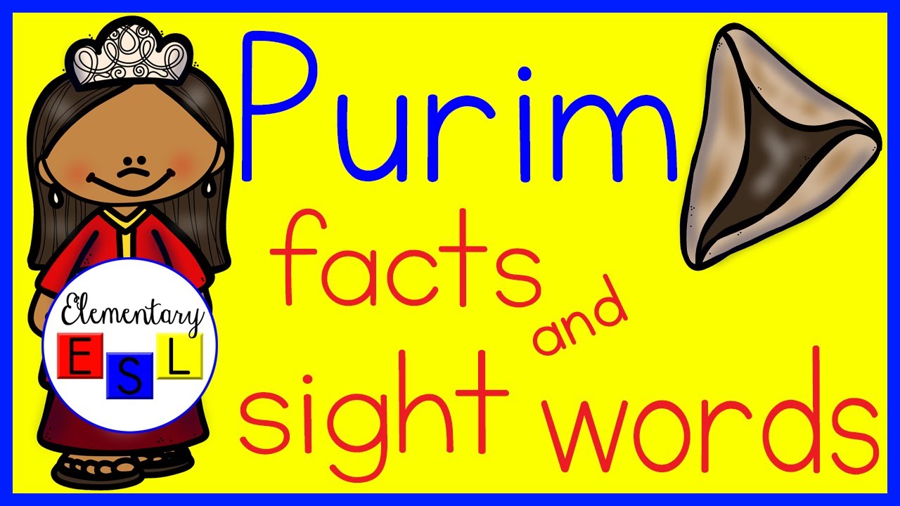 Learn About Purim AND Practice Sight Words! Purim Informational Video ...