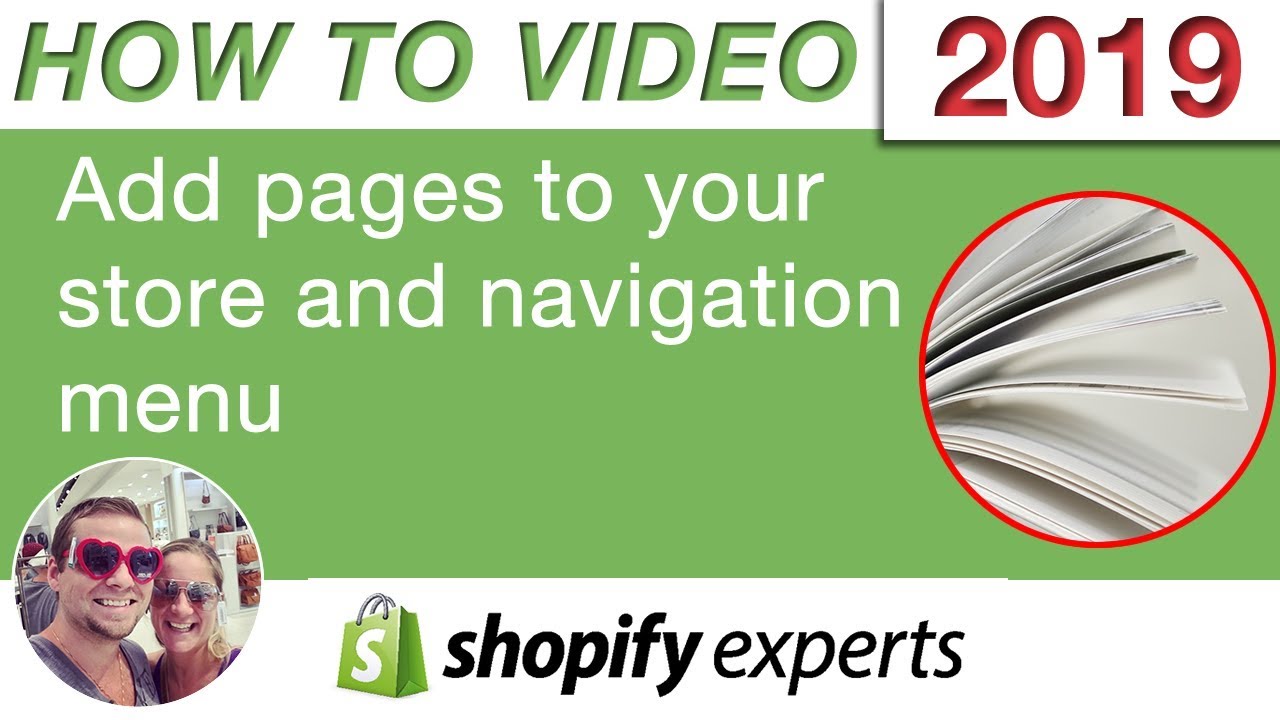 How to add pages to your store and navigation menu - Shopify 2019 - YouTube