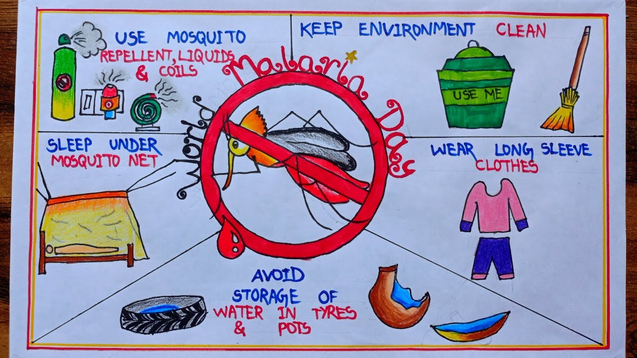 World Malaria Day Drawing ।World Malaria Day Poster।Mosquito Day ...