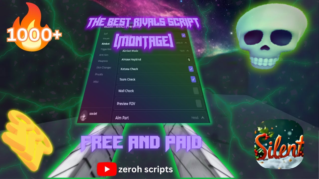 🔥 Become the Best Player in Rivals! Silent Hub Script – Free & Paid ...
