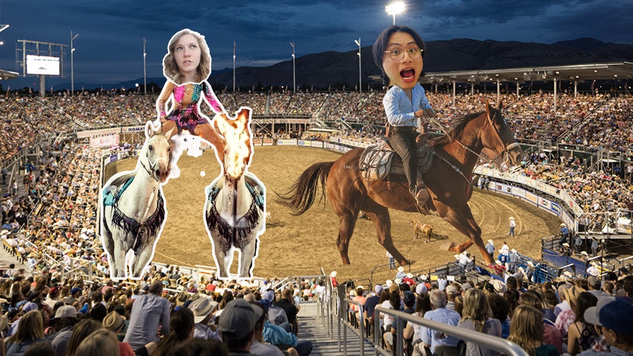 Did Jay check out another girl at the rodeo?! 偷瞄牛仔女郎被美国老婆当场抓包#中美家庭 #rodeo #斗牛 ...