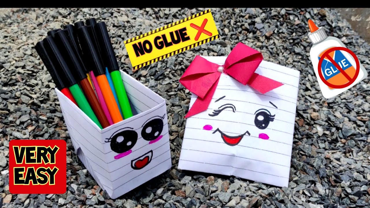 DIY Paper Box /Easy Origami Box Tutorial / School Crafts | Diy Paper ...