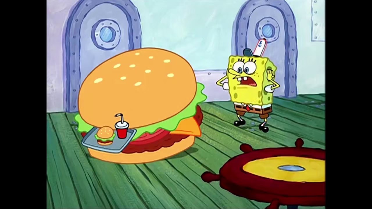 SpongeBob Hallucinating Krabby Patties Everywhere for 10 Hours - YouTube