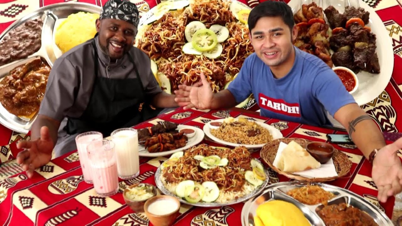BEST AFRICAN FOOD FEAST! AFRICAN BIRYANI and KEBAB! - YouTube