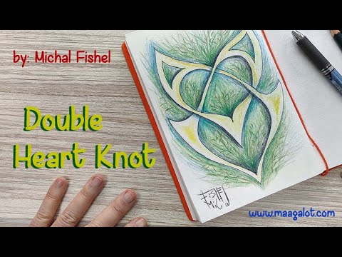 HOW TO DRAW A DOUBLE HEART KNOT - YouTube
