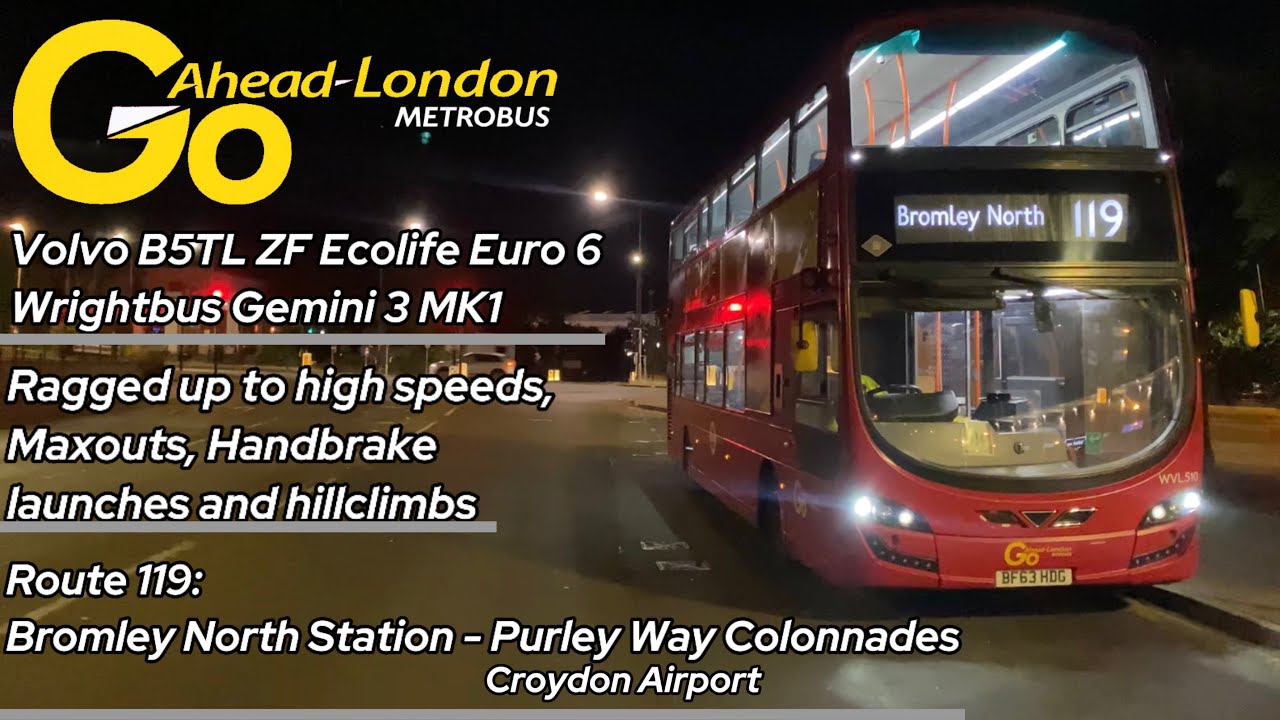 Go Ahead London Metrobus B5TL WVL510 getting ragged and maxed out on ...