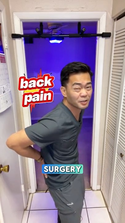Back Pain Relief at Home Using a Pull-Up Bar | Spinal Decompression ...