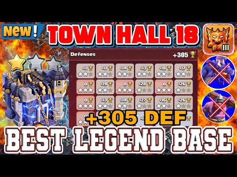 BEST TH18 WAR + LEGEND BASES WITH COPY LINKS || TH18 ANTI THROWER ||TOP-10 TH18 WAR BASE ANTI 3 STAR