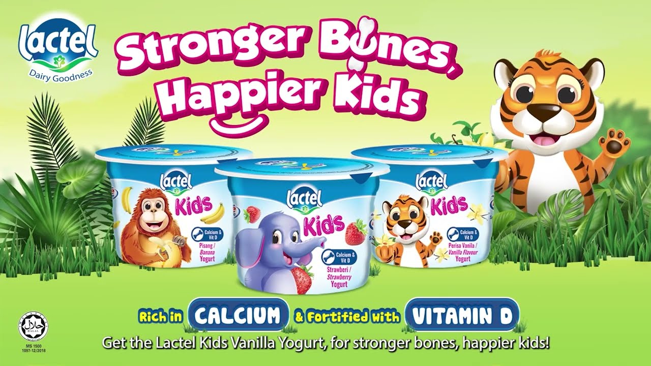 Meet Tigo the tiger! Lactel Kids Vanilla Flavoured Yogurt - YouTube