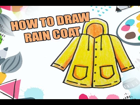HOW TO DRAW YELLOW COAT | RAIN COAT DRAWING FOR KIDS | EASY DRAWING ...