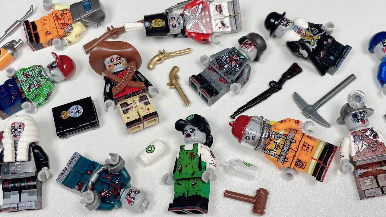 LEGO Zombies Collection Zombie | Unofficial Minifiguresレゴ 레고 - YouTube
