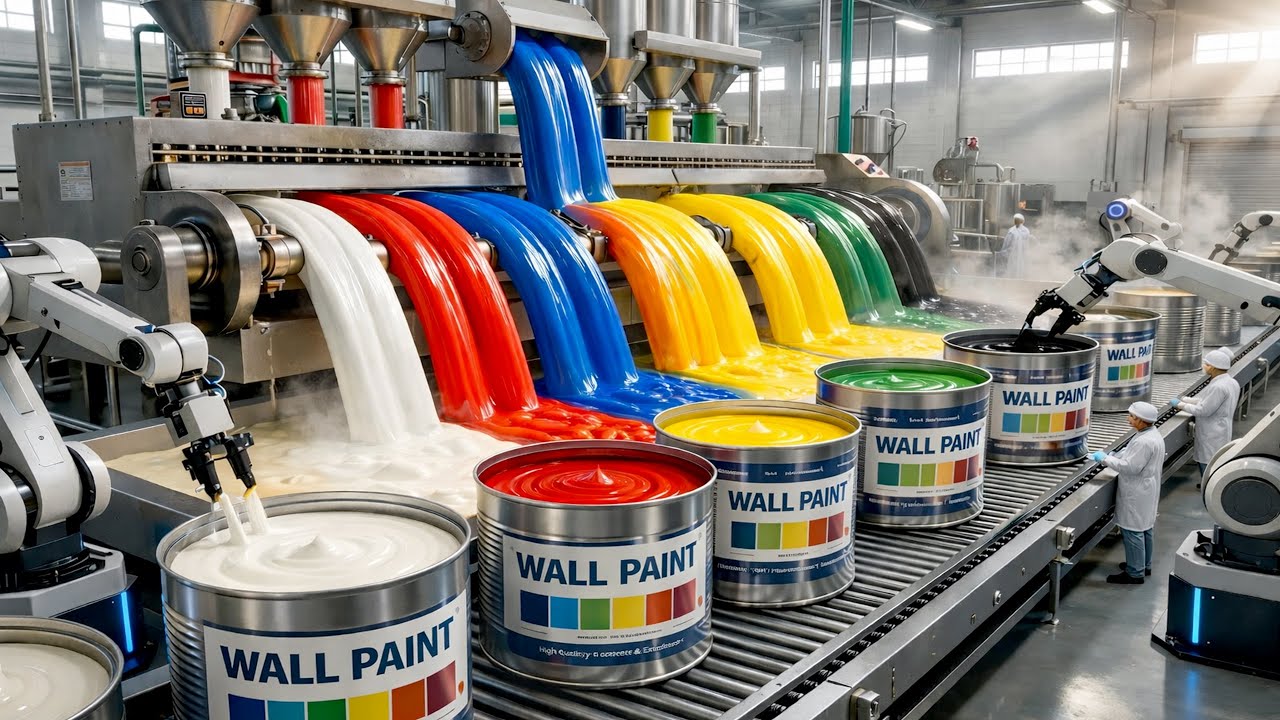 Inside the HIGH-TECH Wall Paint Factory – How Limestone Becomes ...