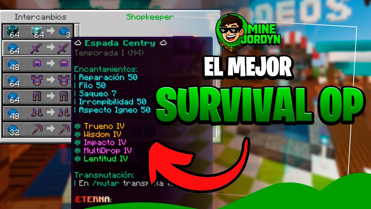 ⚓El mejor Servidor Survival OP de #Minecraft 1.21.8, Servidores de Java ...
