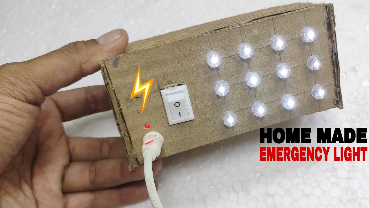 How to make emergency light at home | LED lights | Home made led light ...