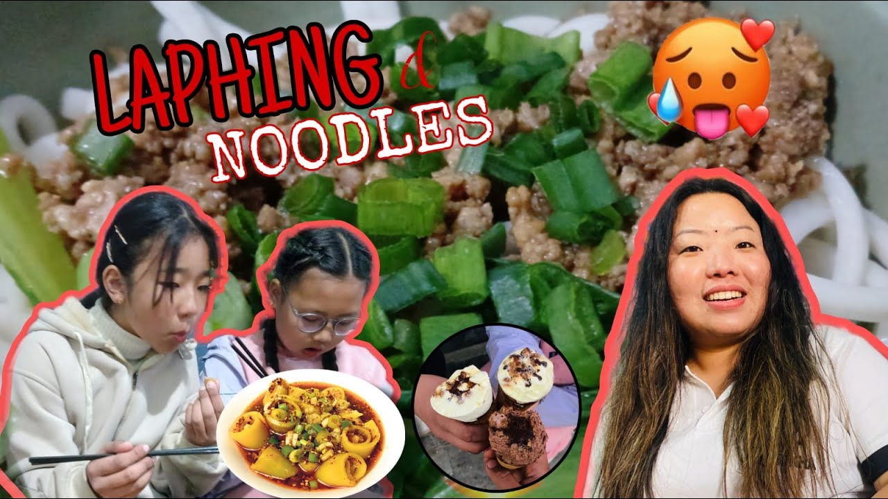 Spicy Keema Noodles & laphing Eating Vlog जाडाेमा पिरो पिरो मिठो 😝🤑 ...