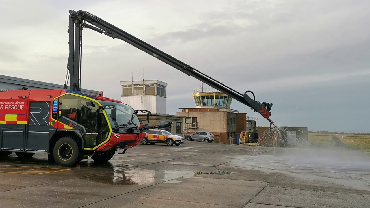 Rosenbauer Panther High Reach Extending Turret (HRET) vehicle - YouTube
