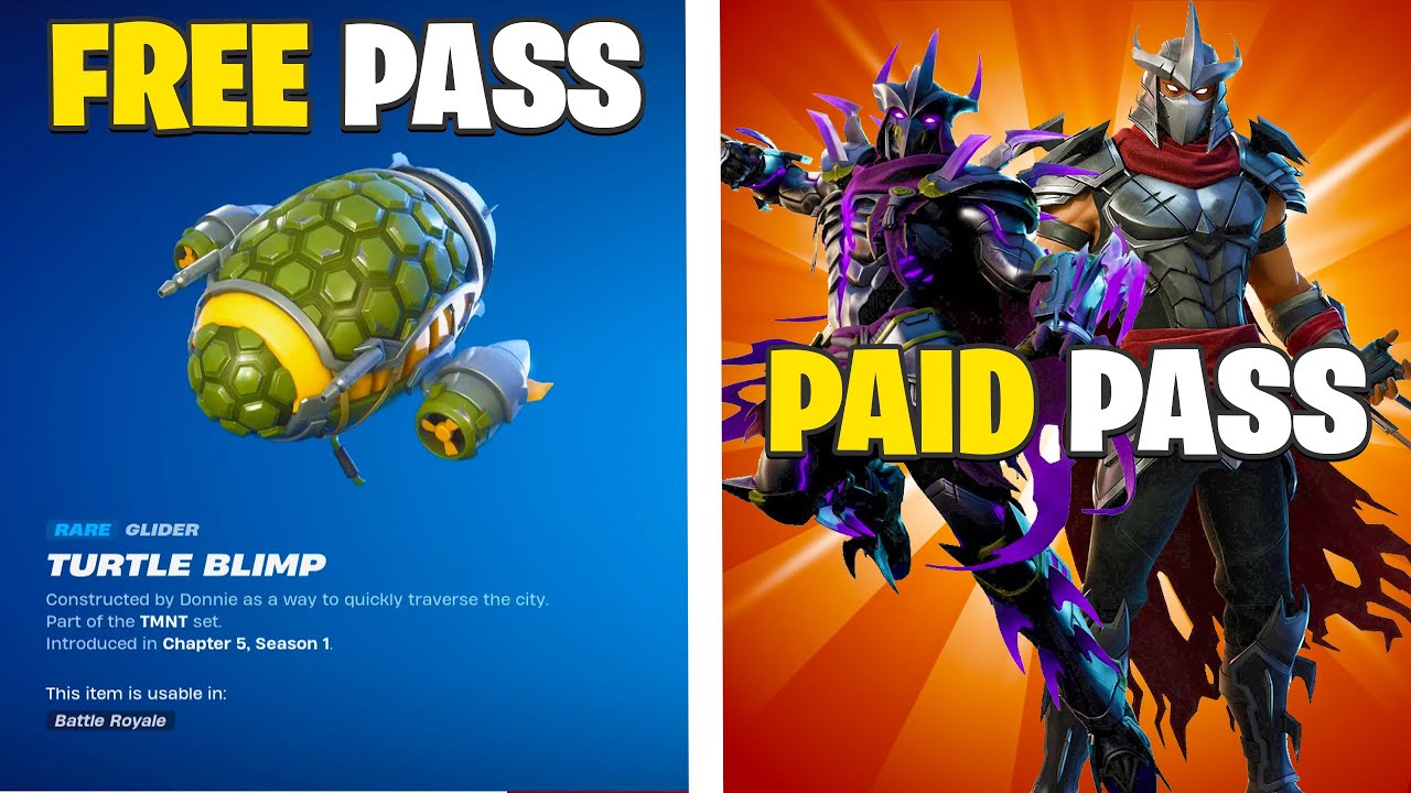 Fortnite TMNT Battle Pass - All Rewards! - YouTube