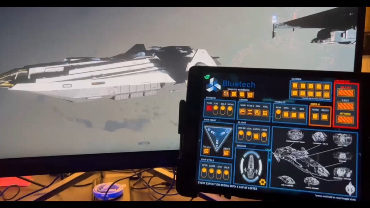 Bluetech GameGlass Shard v2 for Star Citizen Carrack - YouTube