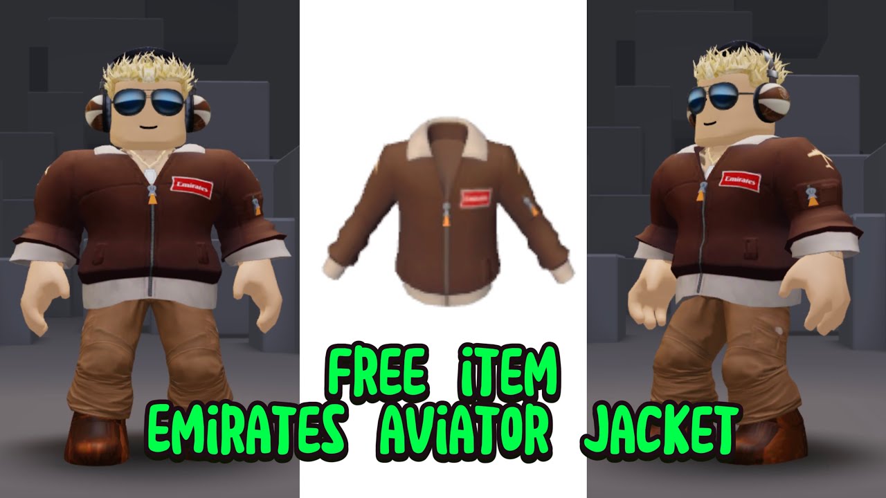 Cara Mendapatkan ITEM GRATIS EMIRATES AVIATOR JACKET di ROBLOX 😍😍 - YouTube