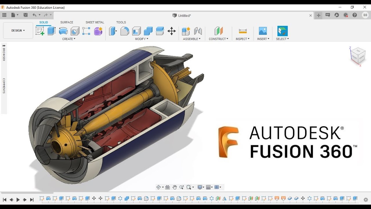 Hybl Turbines H16 Engine Design in Autodesk Fusion 360 - YouTube