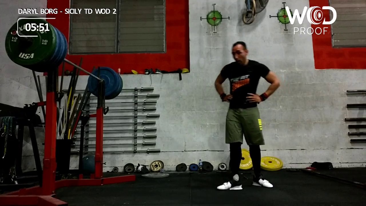 Daryl Borg - Sicily Throwdown 2017 - WOD 2 (Scaled) - YouTube
