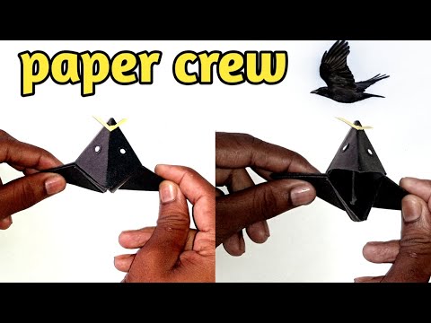 How to make crow with with with paper | original paper crow| paper Crow ...
