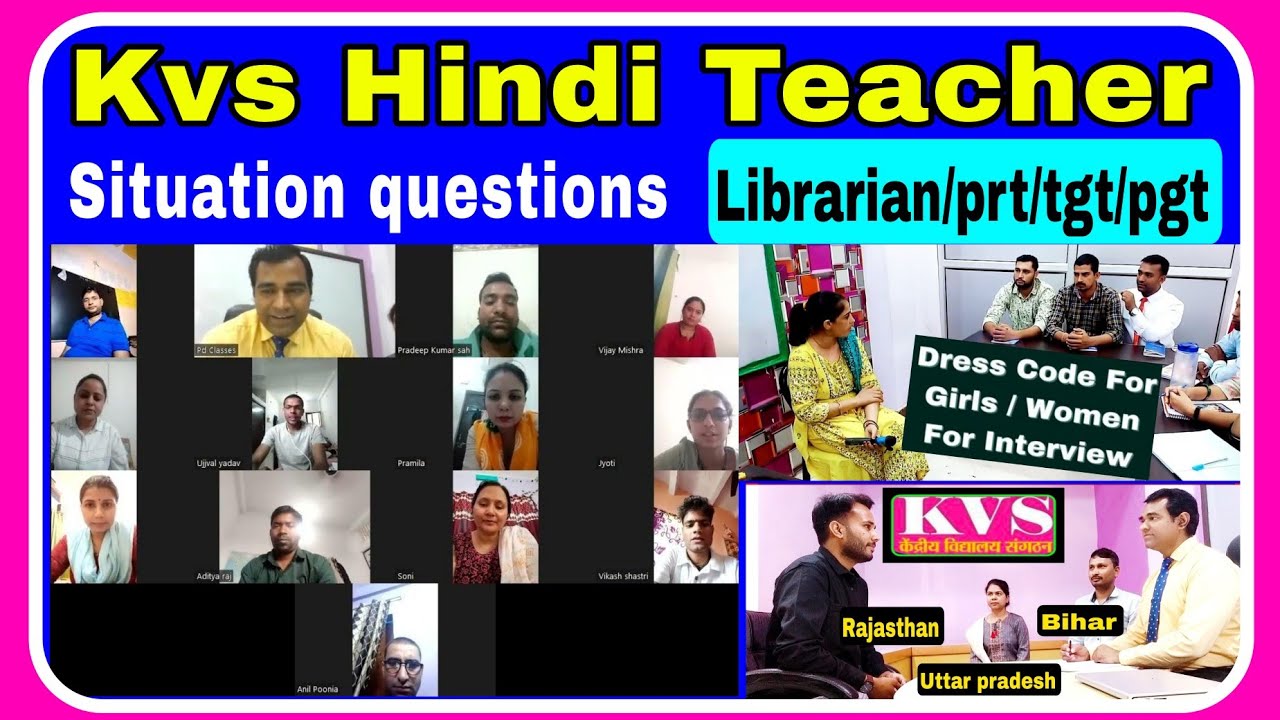 Kvs Hindi teacher Interview l kvs interview questions for Librarian prt ...