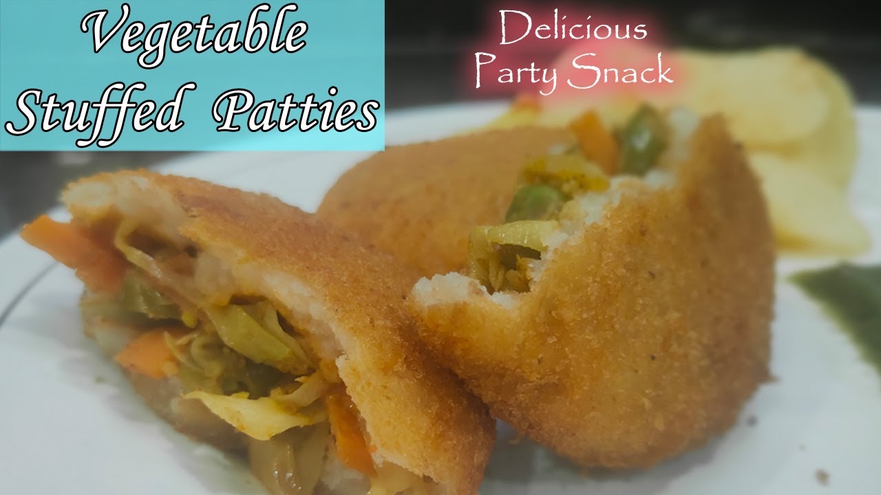 Vegetable Stuffed Patties | How to make vegetable patties | Crispy ...