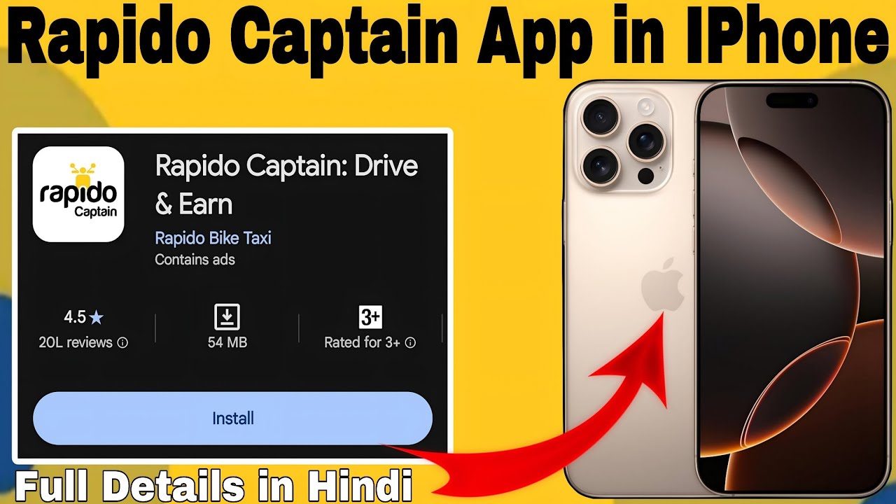 How to download Rapido Captain App in iPhone || Rapido Captain App for ...