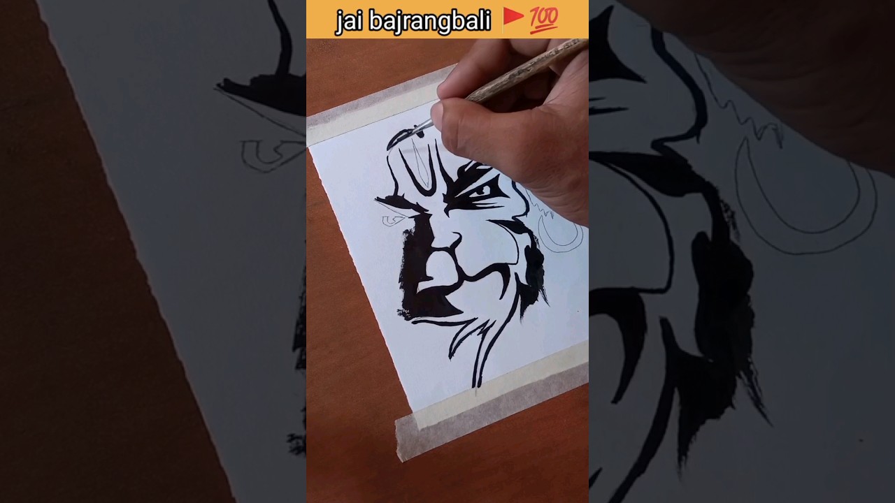 Sankat mochan mahabali hanuman drawing 🚩💯 #hanuman #painting #drawing # ...