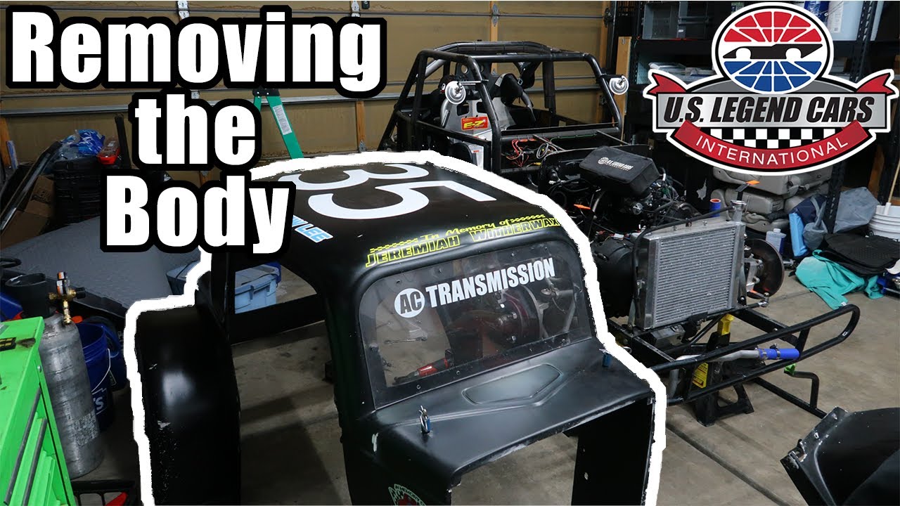 Removing The Body On Our INEX Legend Car - YouTube