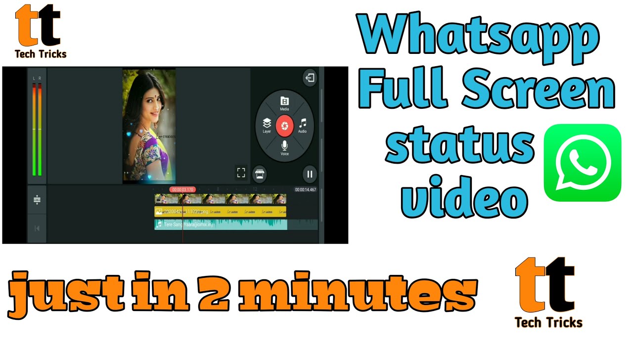 How to make full screen whatsapp status|Full screen status from ...