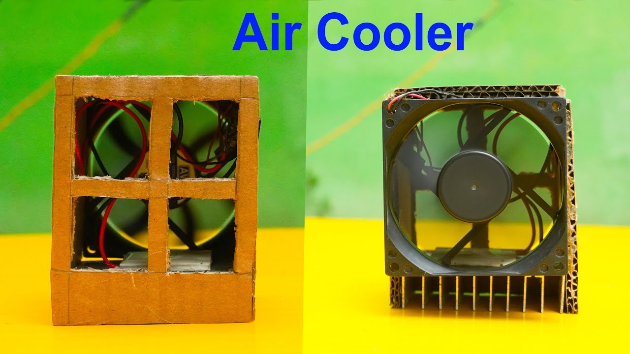 How to make powerful air cooler at home, science project air cooler ...