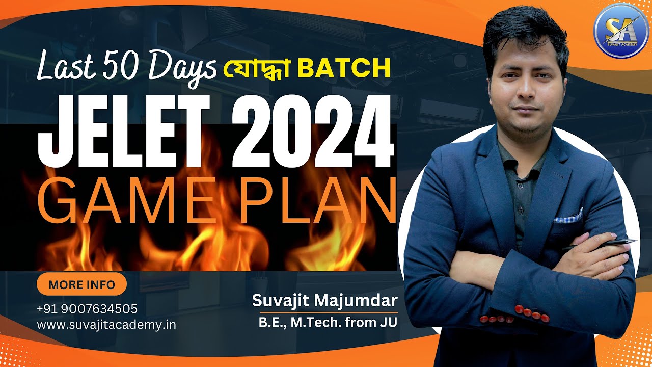 JELET 2024 Last 50 Days Game Plan Online Live যোদ্ধা BATCH | Jelet 2024 ...
