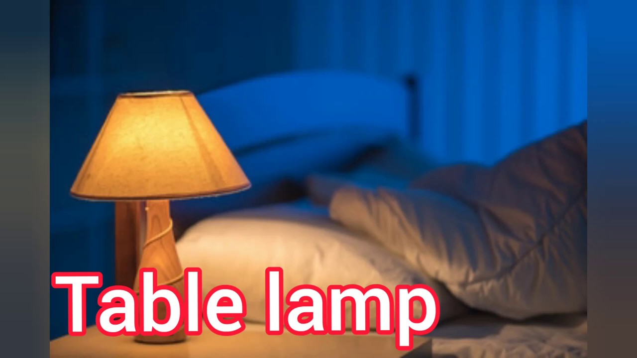 Table lamp. Bedroom #09 English Flashcards - YouTube