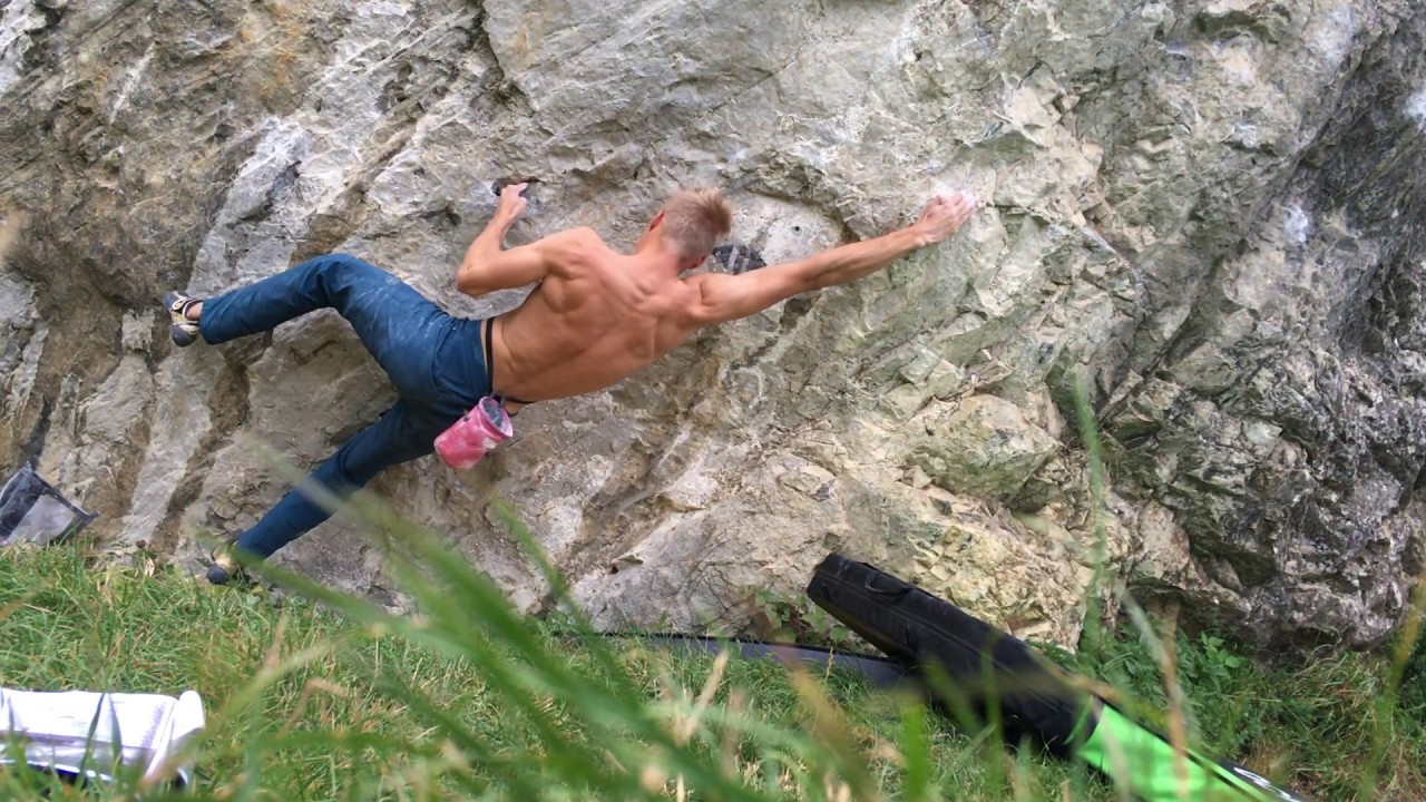 „Děda Lebeda (6A+)“ - Moravský Kras - Rudice - YouTube