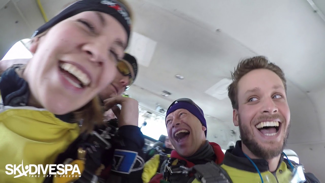 Saut en parachute tandem à Spa Phil / mai 2016 à Spa(Skydive Spa) - YouTube