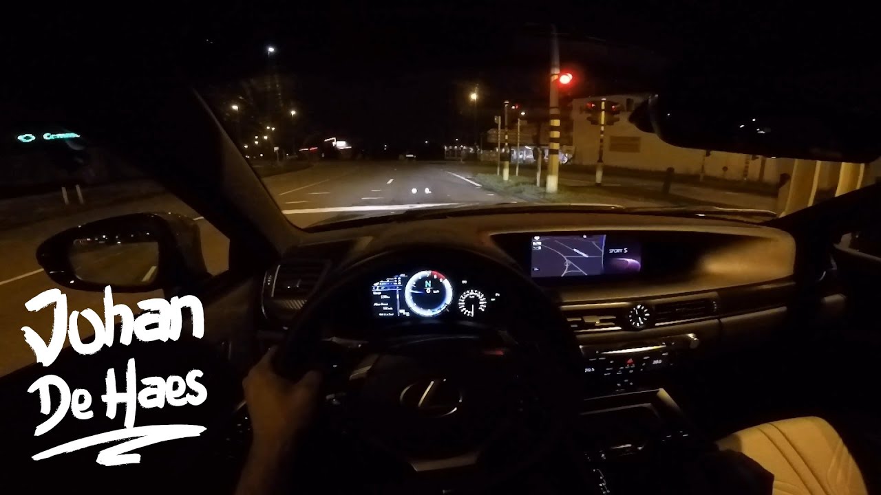 Lexus GS F 5.0 V8 477hp POV night test drive GoPro - YouTube