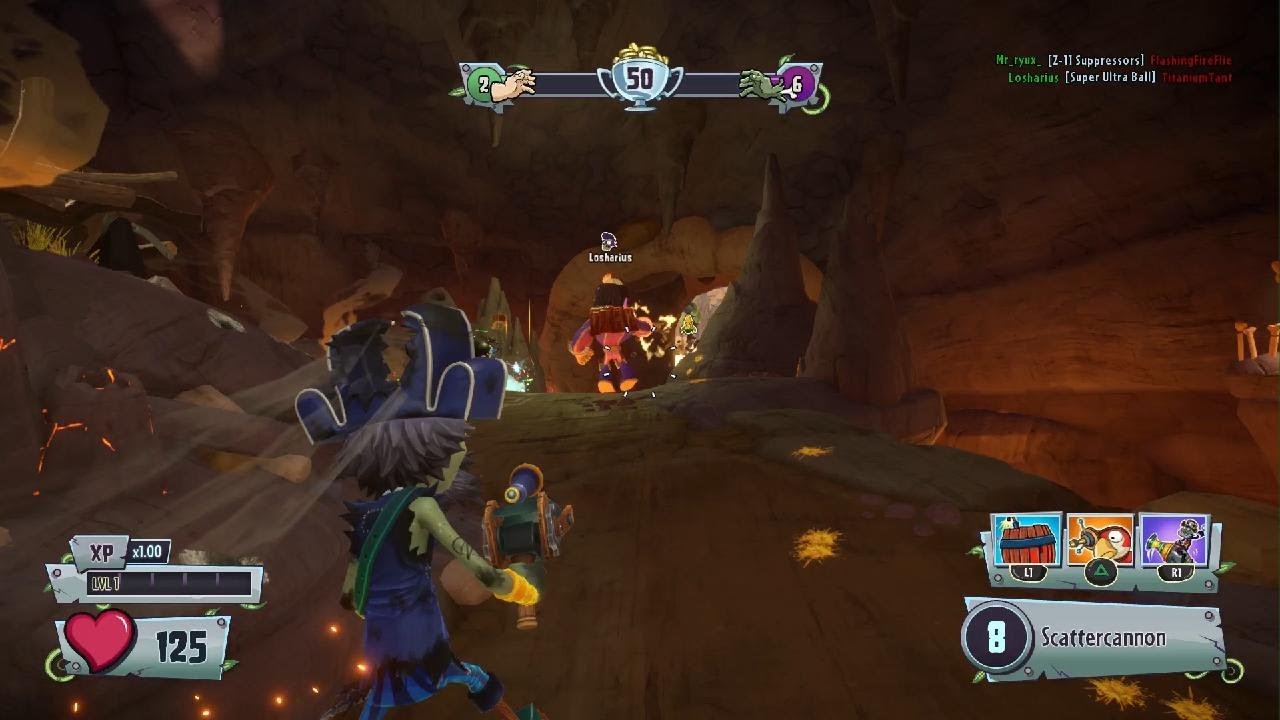 Plants vs Zombies GW2 captain cannon he eat fish - YouTube