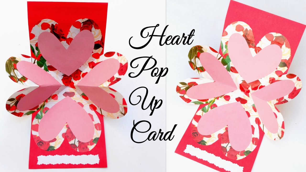 Valentine Day Heart Explosion Card/Heart Pop Up Card/Handmade Valentine ...