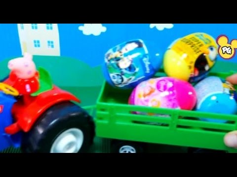 Peppa Pig English episodes surprise eggs Tractor Toys and more - YouTube