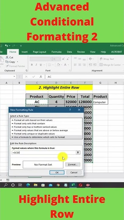 How to highlight entire row ️ with advanced conditional formatting # ...