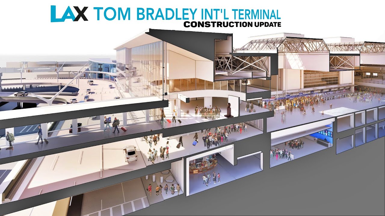 LAX Tom Bradley International Terminal Core Construction Update - YouTube