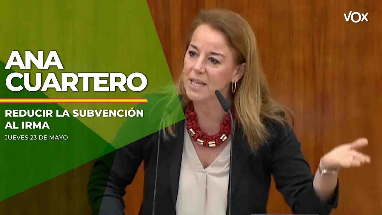 23.05 | Intervención de ANA CUARTERO sobre REDUCIR la SUBVENCIÓN al ...