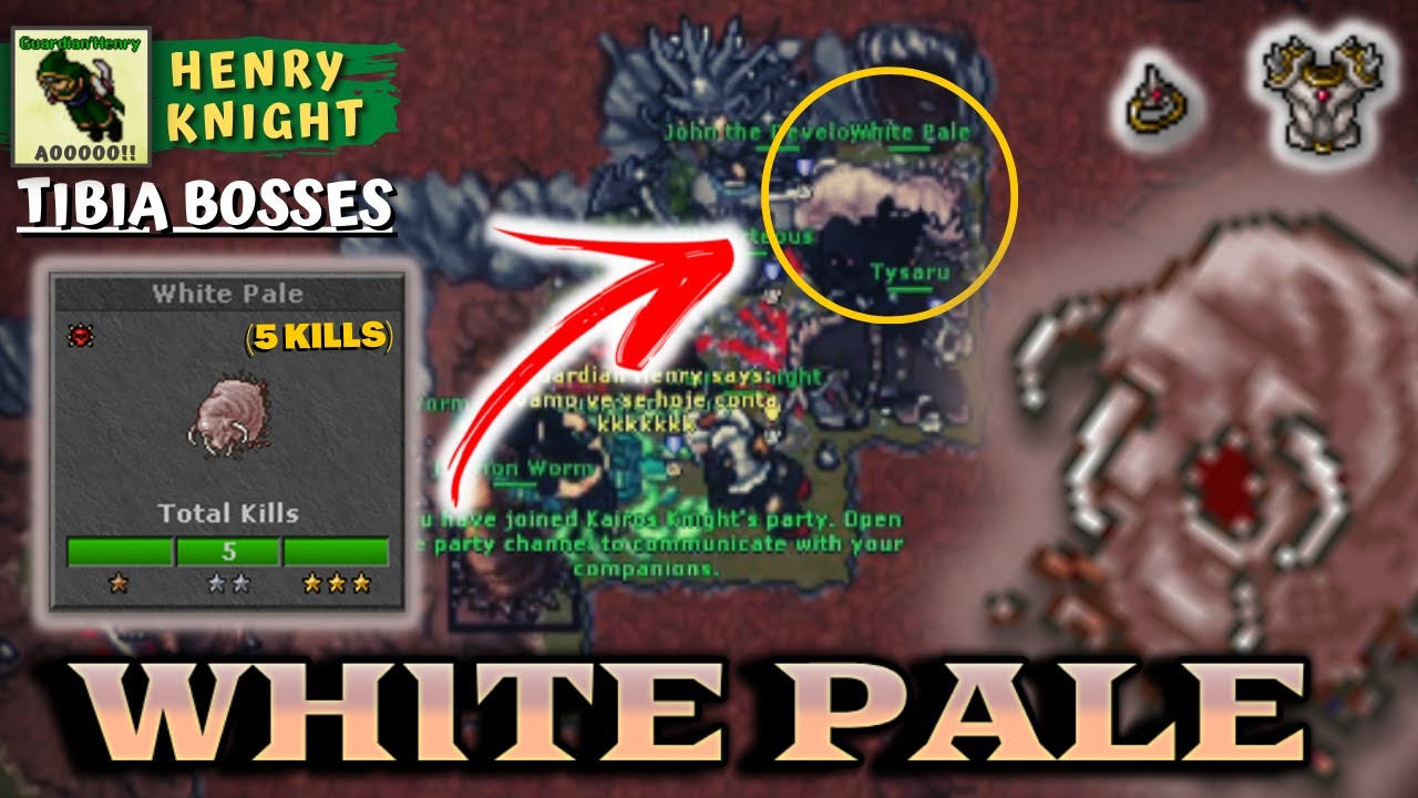 TIBIA BOSSTIARY #36 - COMO FAZER O BOSS "WHITE PALE", BOSS NEMESIS (5 ...