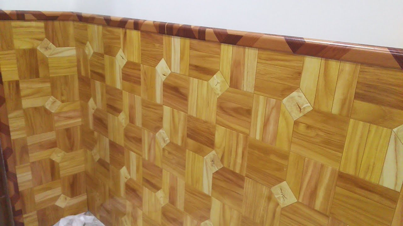wooden new design floring wall decore - YouTube