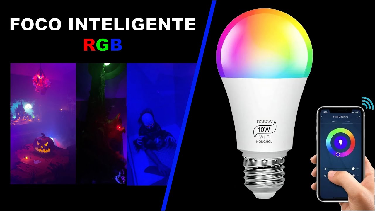 Foco inteligente RGB - YouTube